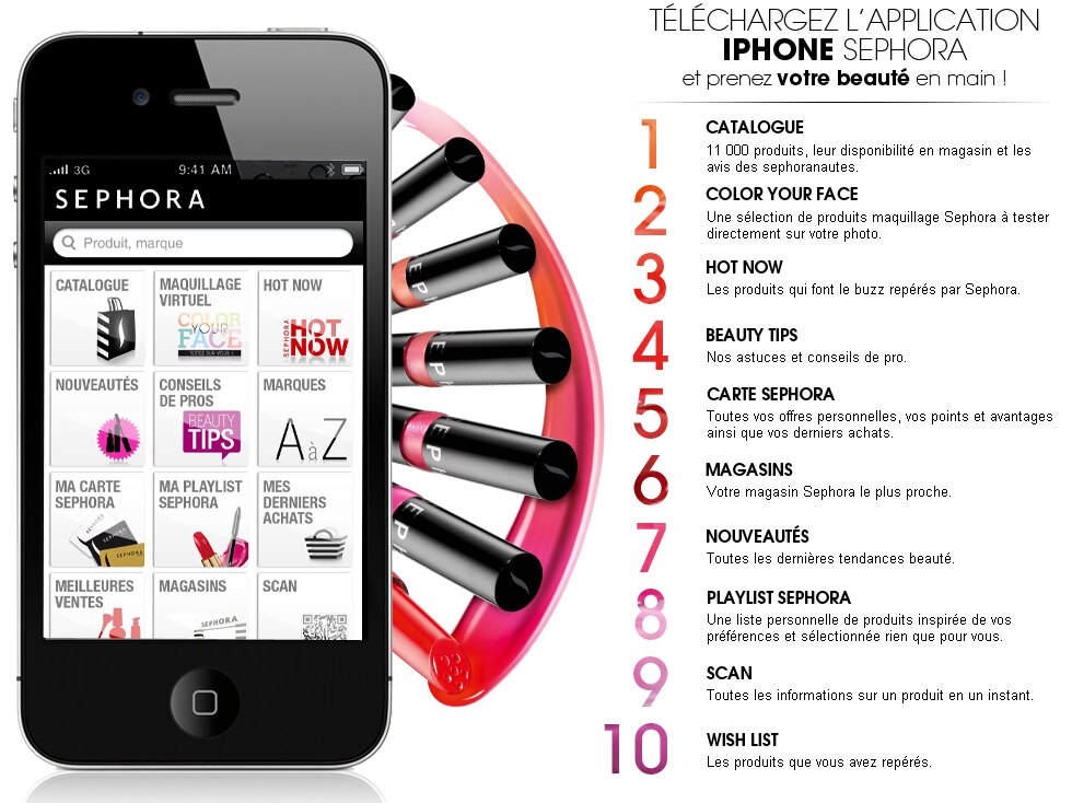Sephora - Application Mobile Sephora - Prenez votre beauté en main